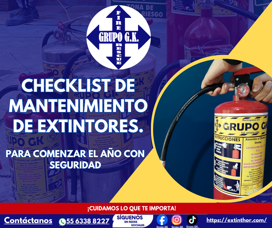 Guía de Mantenimiento de Extintores: Checklist Esencial | Grupo GK ...