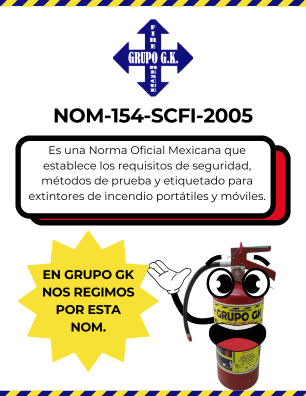 NOM-154-SCFI-2005: Seguridad Certificada en Cada Extintor | Grupo GK ...